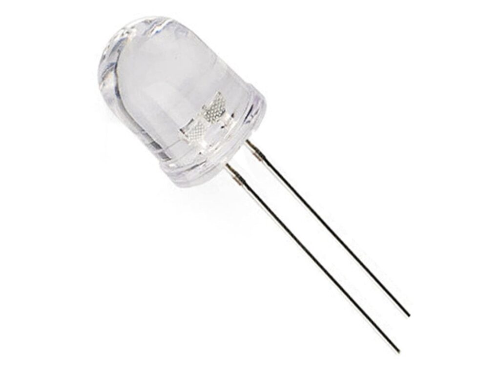 10mm White Clear Round LED - DC Electronics